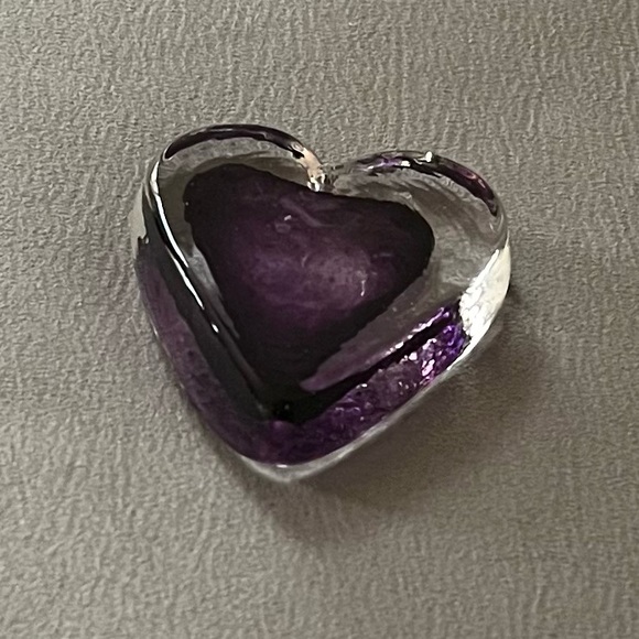 Art | Purple Heart Glass Paperweight | Poshmark